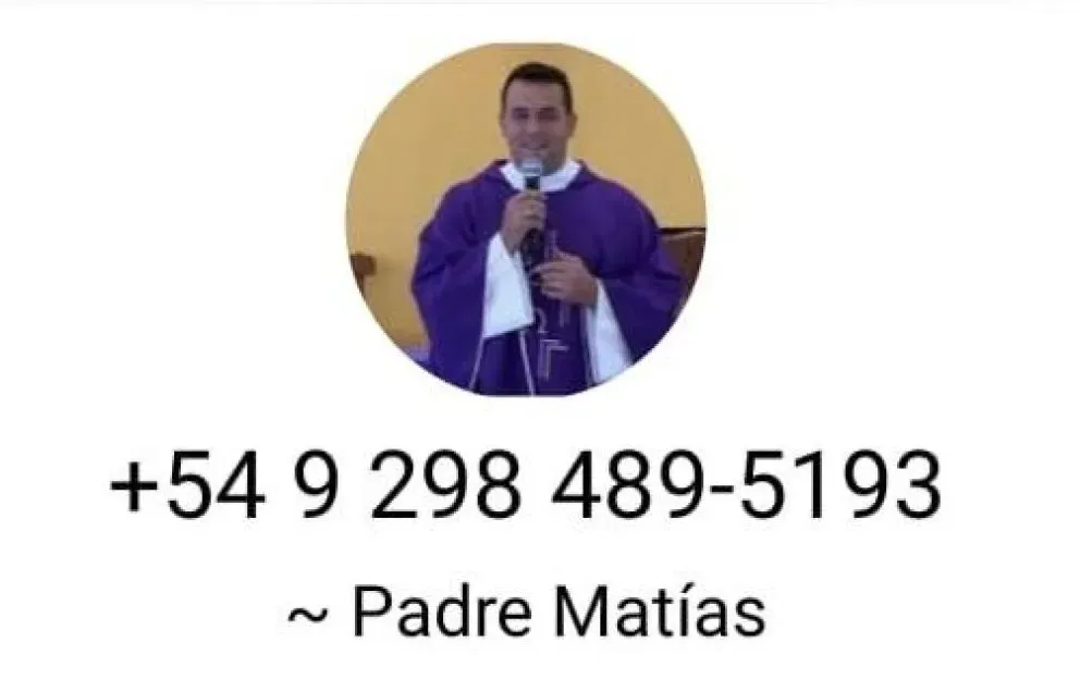 Se hace llamar “Padre Matías” y promete sumarte a un grupo de la Diócesis: el intento de estafa ...